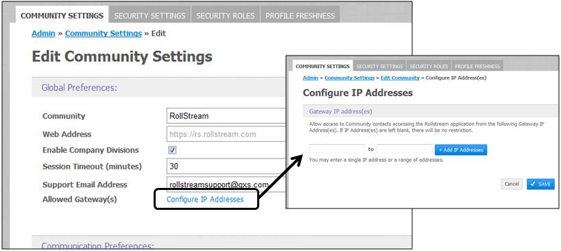 IP Address Restrictions