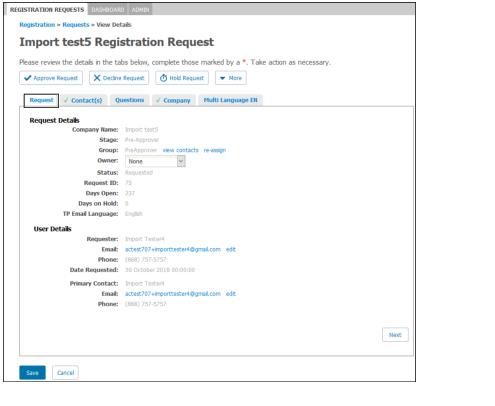 Creating a Request
